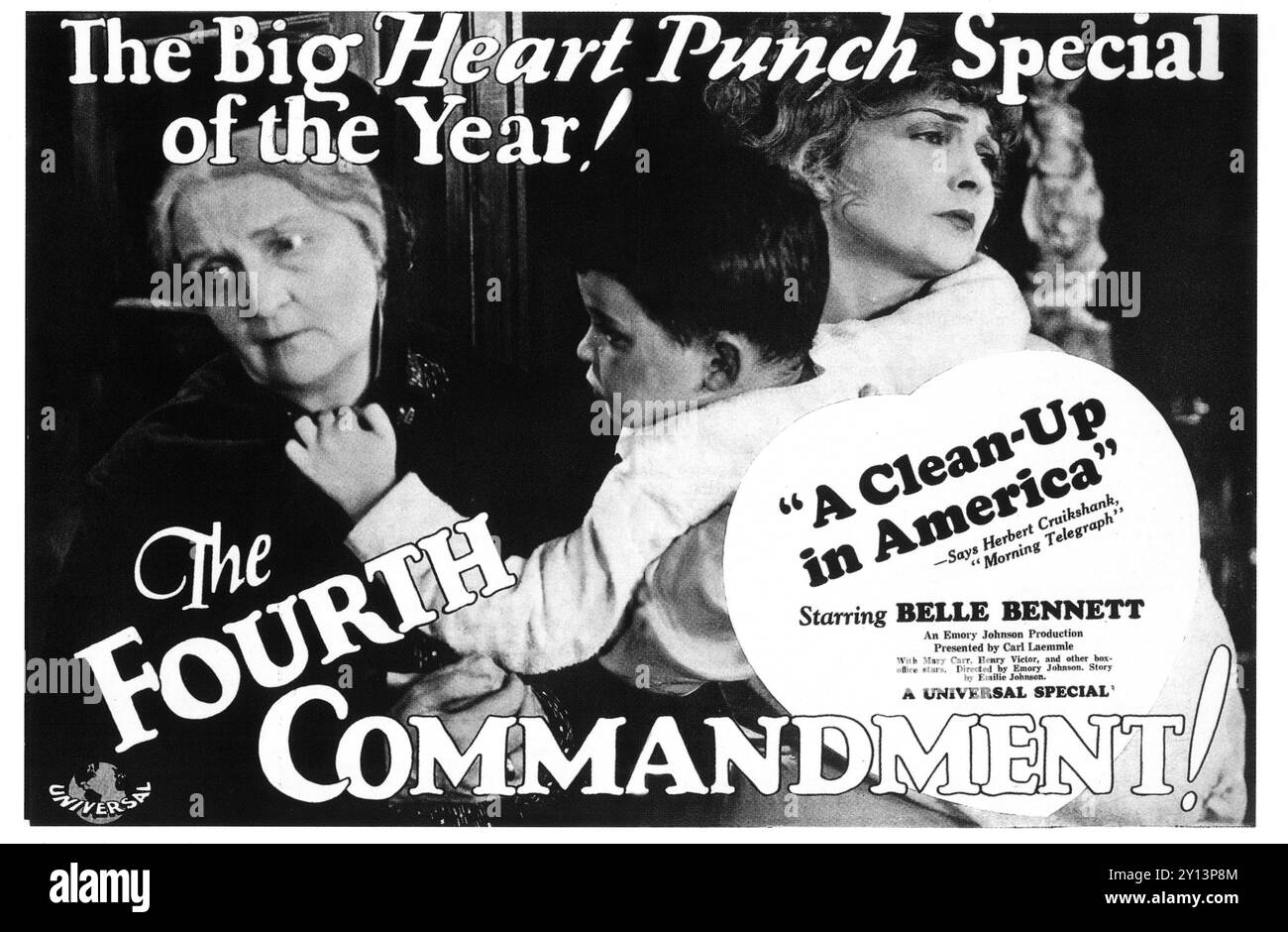 1927 The Fourth Commandment Poster- silent drama film directed by Emory ...