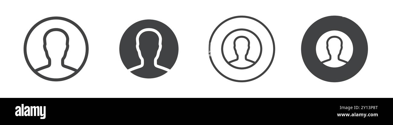 Person icon simple flat vector symbol outline collection set logo Stock ...