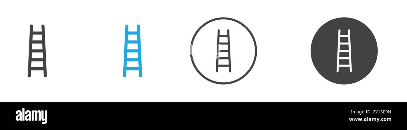 Ladder icon simple flat vector symbol outline collection set logo Stock ...