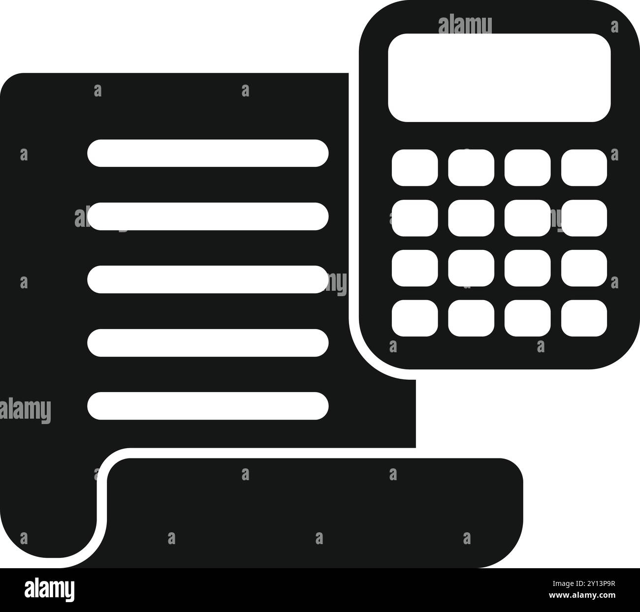 This simple vector icon represents the concept of calculating an ...