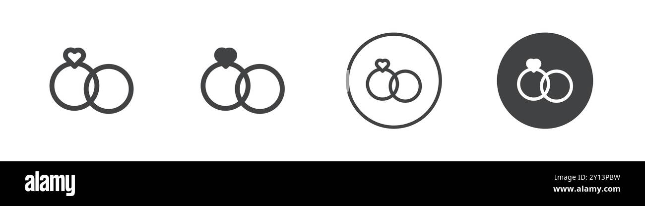 Marital status icon simple flat vector symbol outline collection set ...