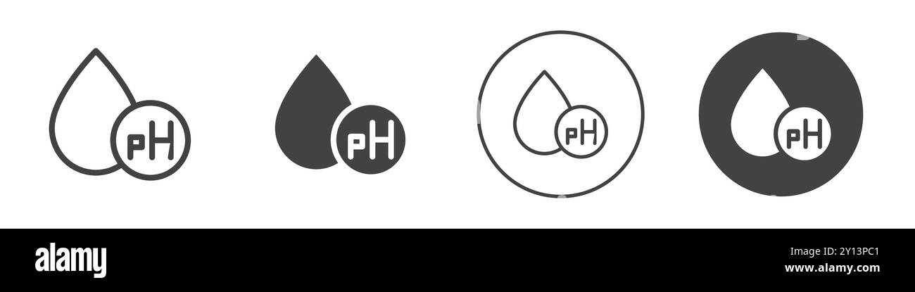 pH Balance icon simple flat vector symbol outline collection set logo ...