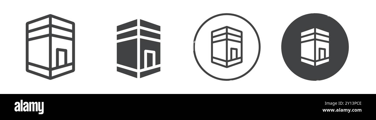 Kaaba icon simple flat vector symbol outline collection set logo Stock ... Kaaba icon simple flat vector symbol outline collection set logo Stock ...