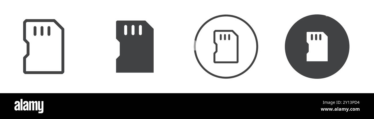 sd card icon simple flat vector symbol outline collection set logo ...