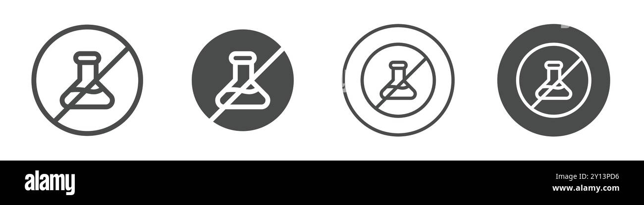 No toxic liquids sign icon simple flat vector symbol outline collection ...