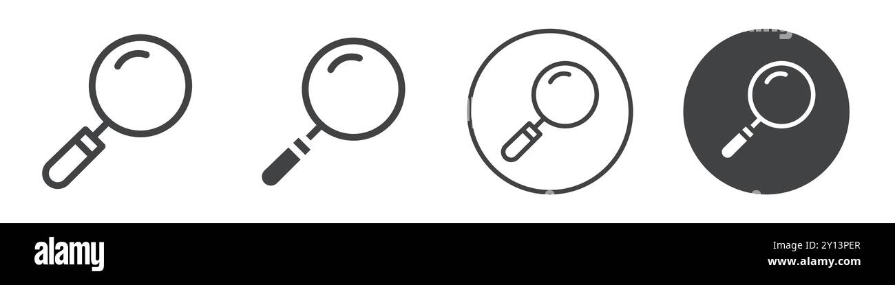 search icon simple flat vector symbol outline collection set logo Stock ...