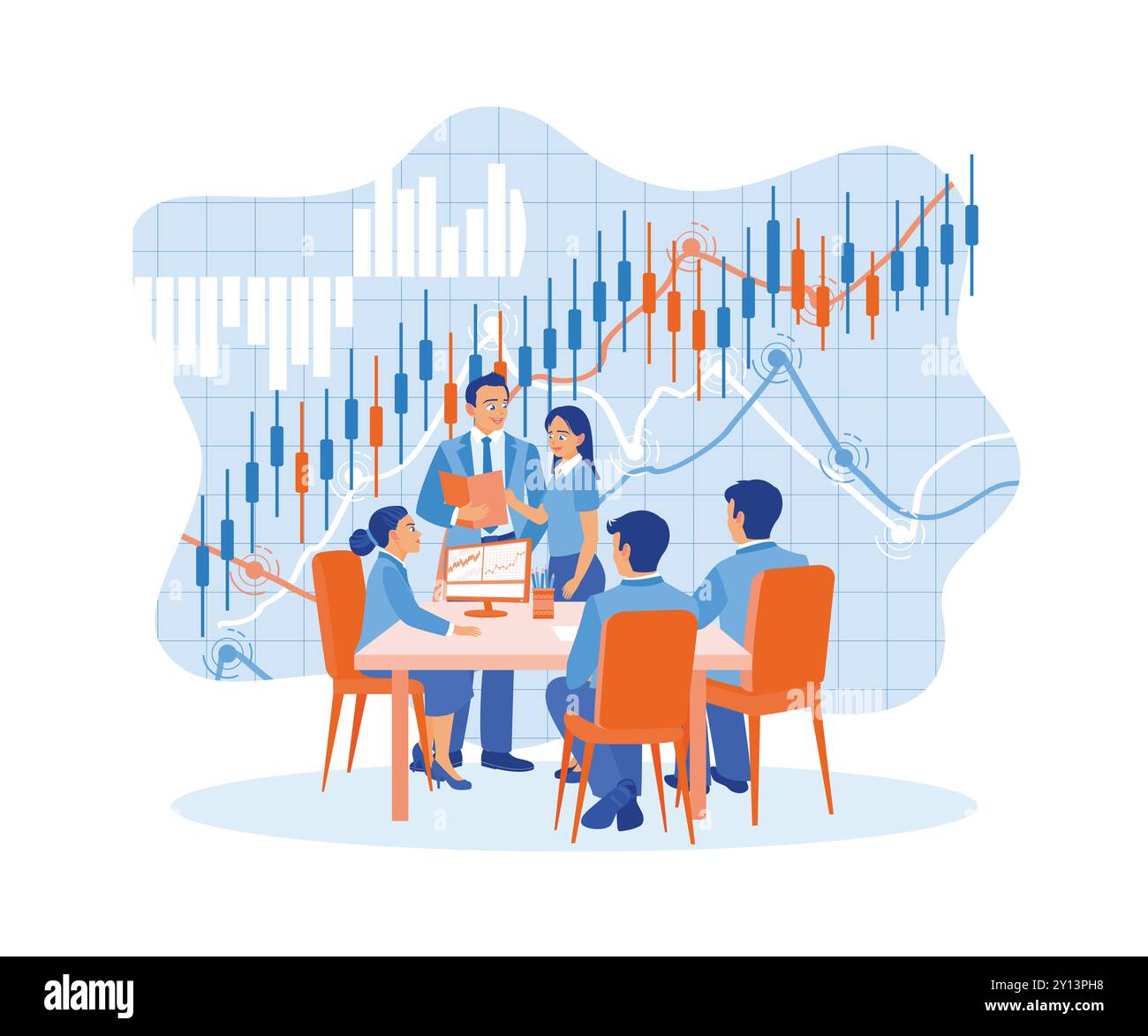 Office desk reports modern Stock Vector Images - Alamy