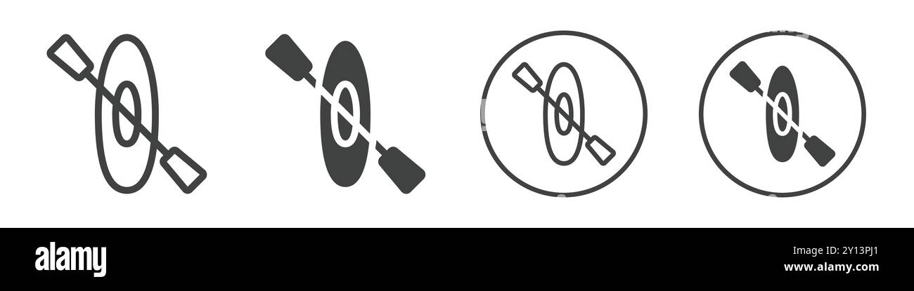 Row boat icon simple flat vector symbol outline collection set logo ...