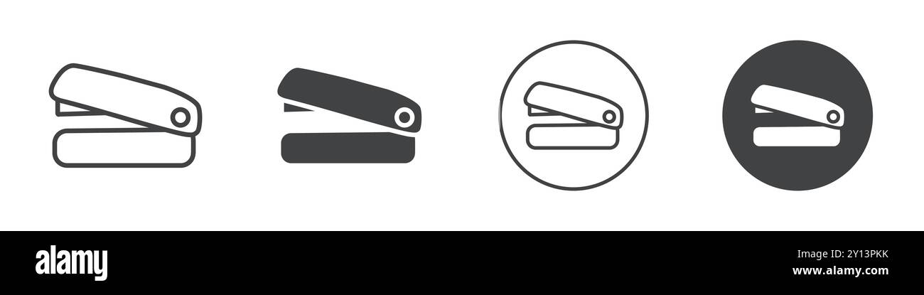 Stapler icon simple flat vector symbol outline collection set logo ...