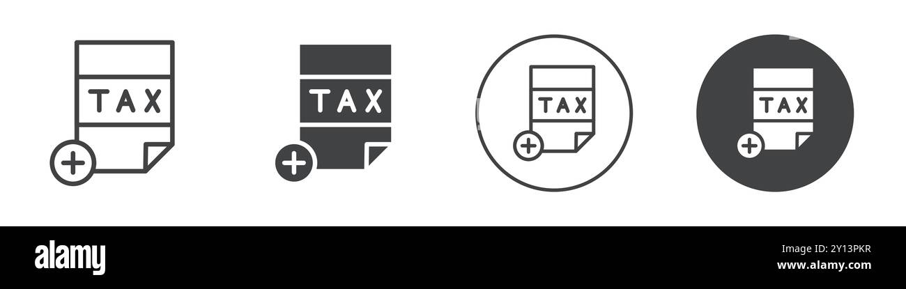 Tax Credit icon simple flat vector symbol outline collection set logo ...