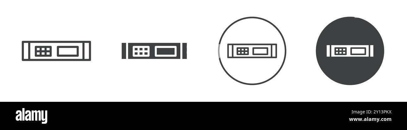 server icon simple flat vector symbol outline collection set logo Stock ...