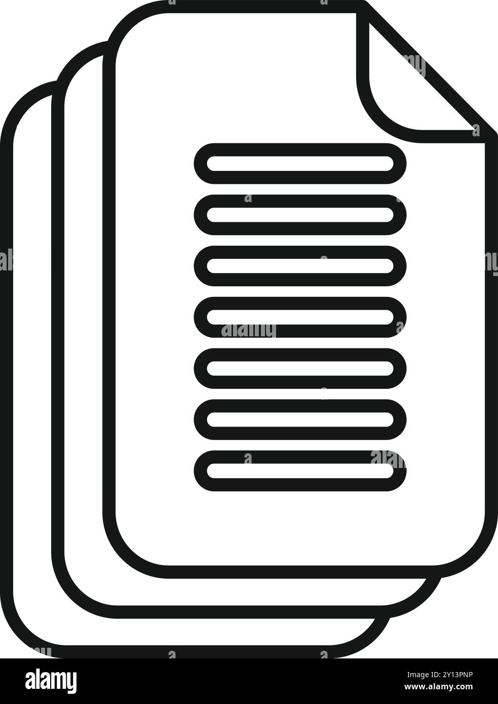 Stack of digital documents is depicted as a symbol of electronic files ...