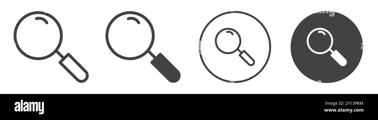 search icon simple flat vector symbol outline collection set logo Stock ...