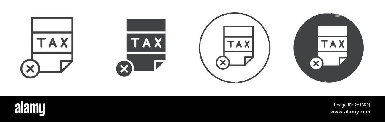 Tax Exempt icon simple flat vector symbol outline collection set logo ...