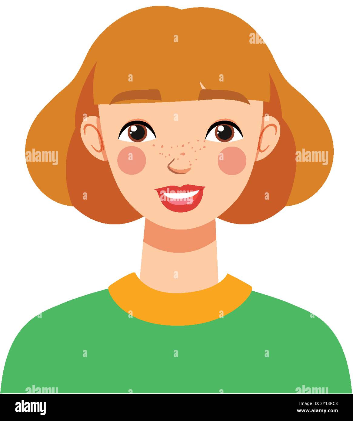Vector illustration of a happy woman Stock Vector Image & Art - Alamy