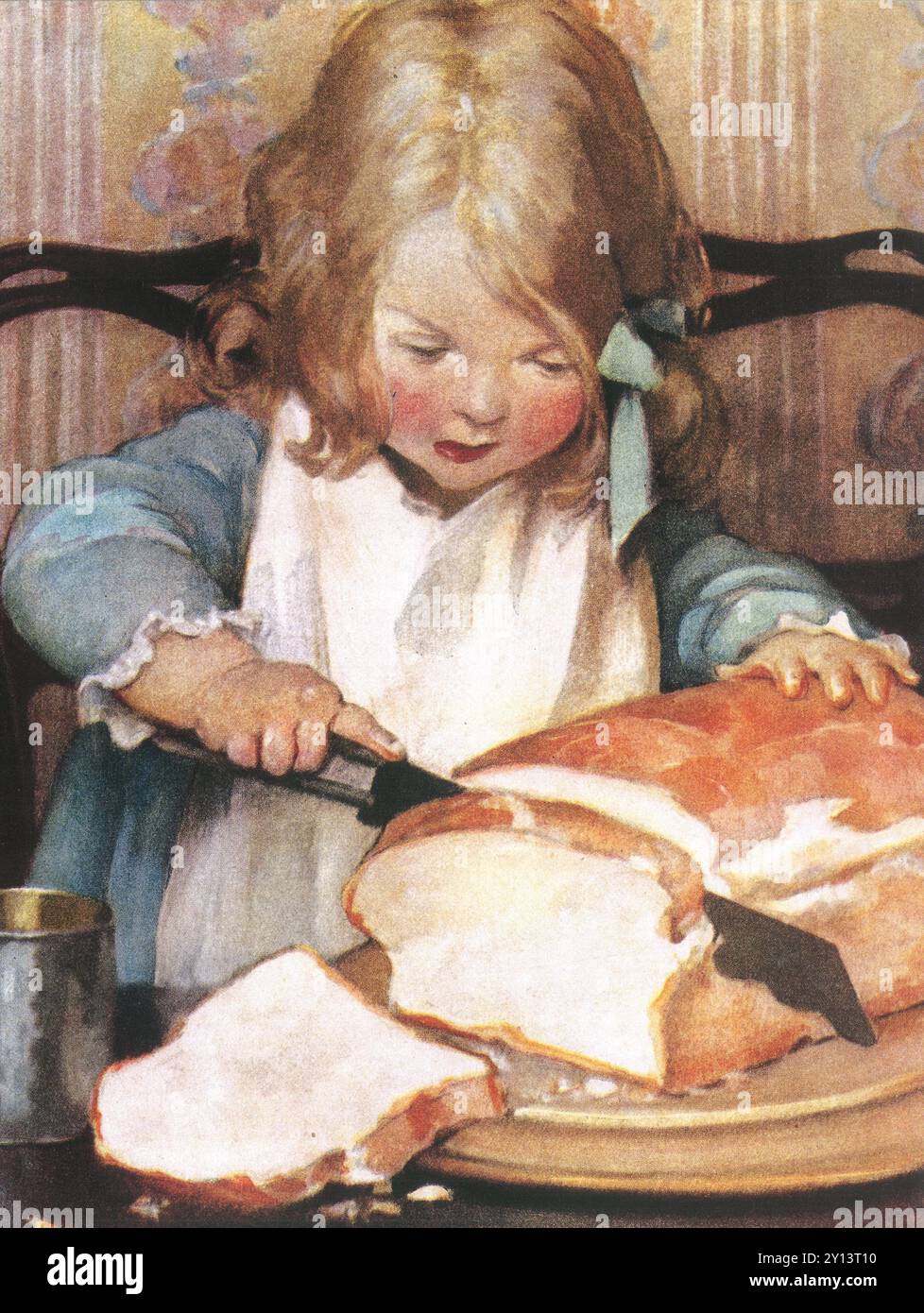 1920 Jessie Willcox Smith- Fresh Bread - Fragment Stock Photo - Alamy