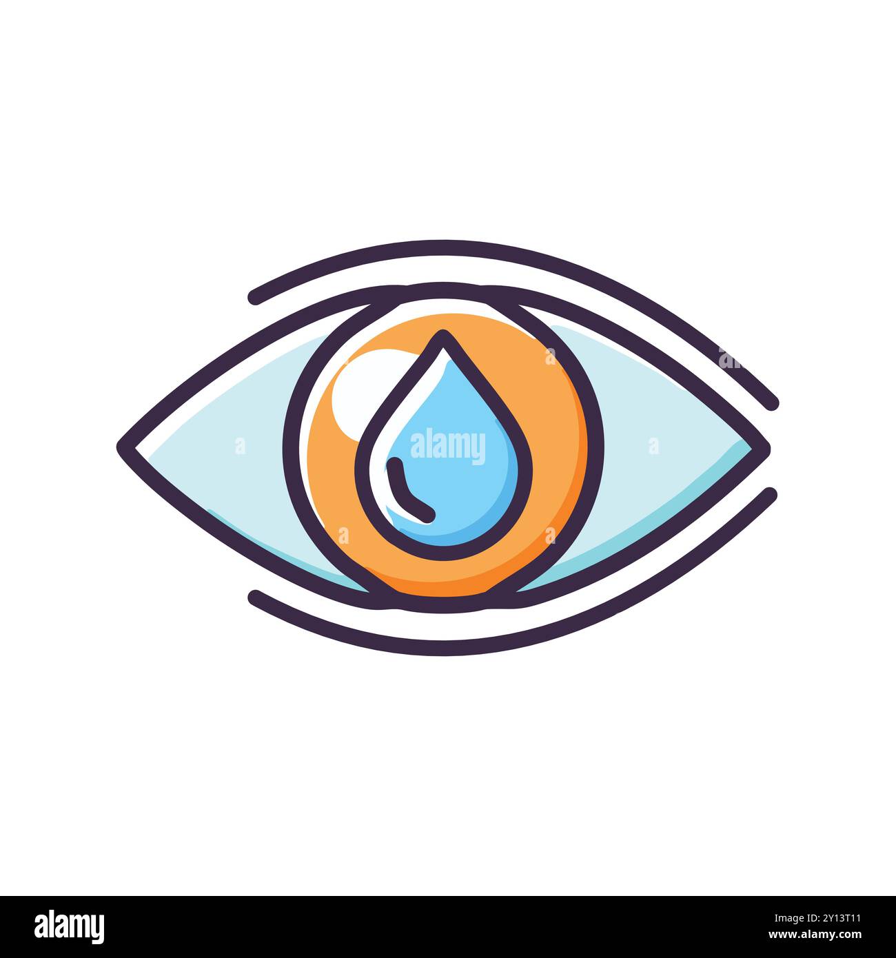 Eye With Water Drop Eye With A Water Drop Representing Hydration Health Vision Care Stock
