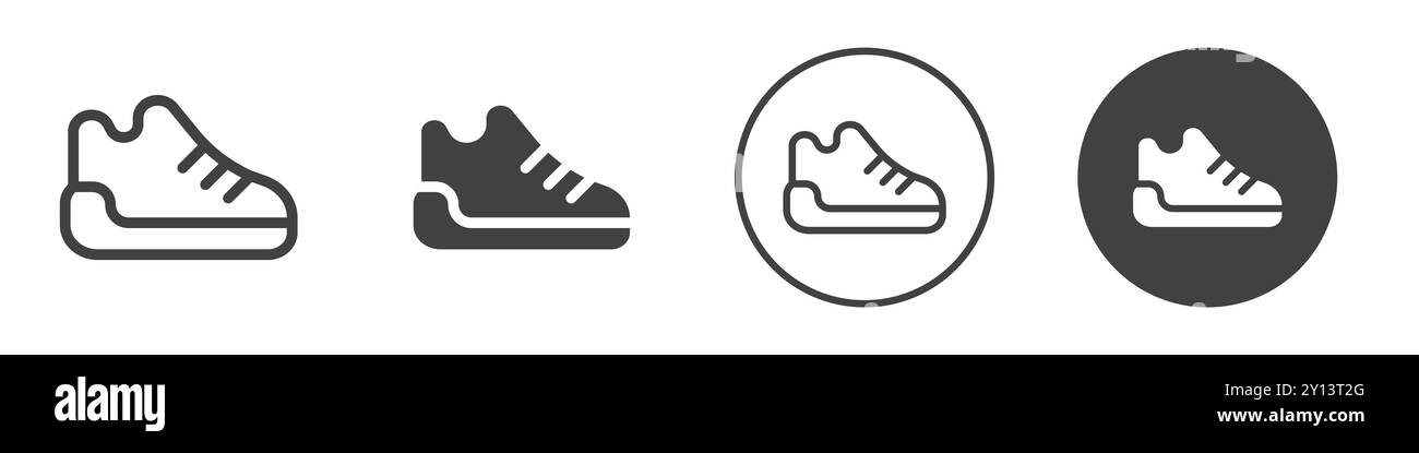 Sport shoes icon simple flat vector symbol outline collection set logo ...