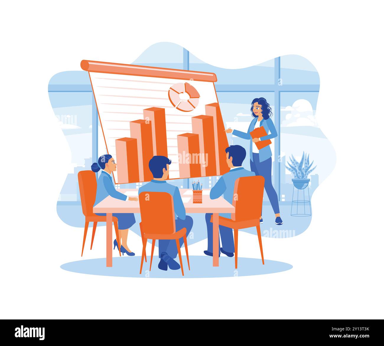 During his presentation Stock Vector Images - Alamy
