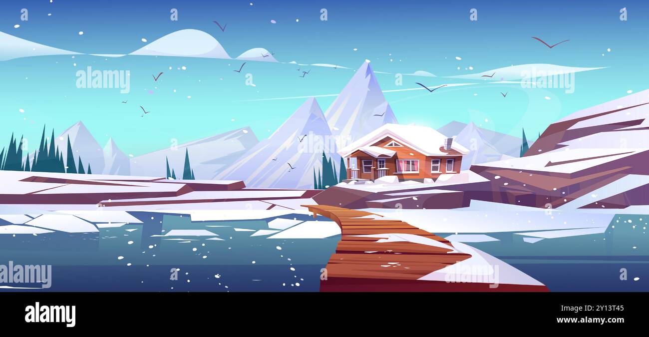 Cabin in fall near Stock Vector Images - Alamy