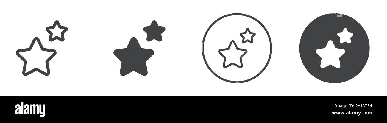 Star icon simple flat vector symbol outline collection set logo Stock ...