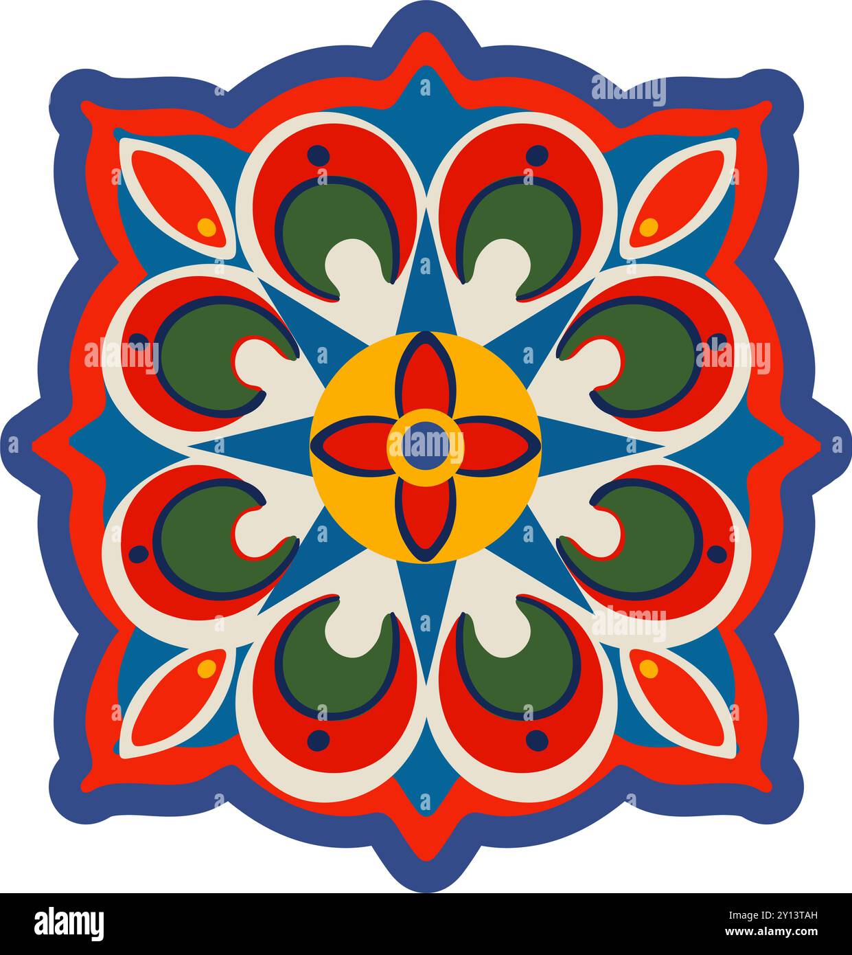 Intricate pattern of yellow floral motifs Cut Out Stock Images ...