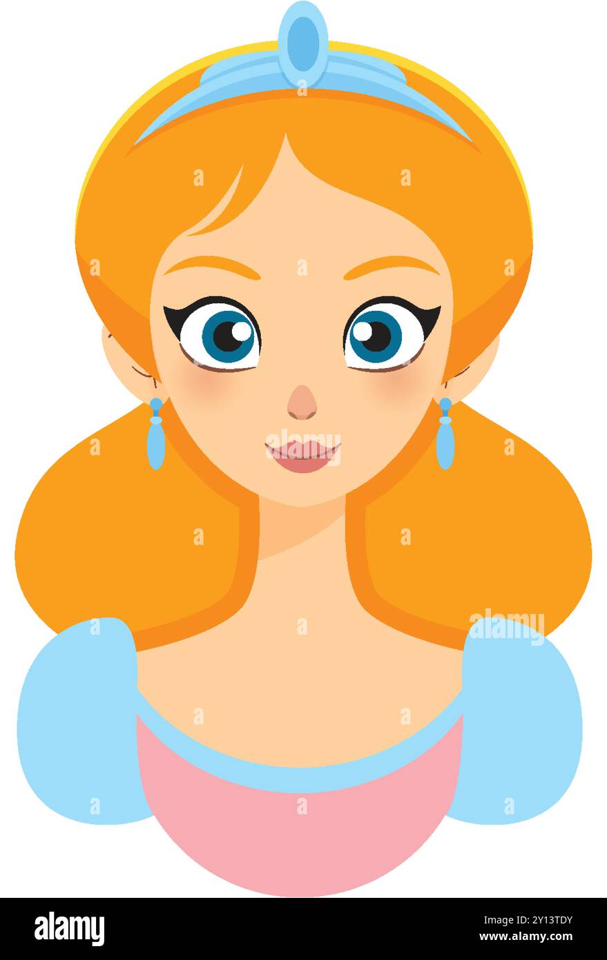 Illustration of a princess with blue accessories Stock Vector Image ...