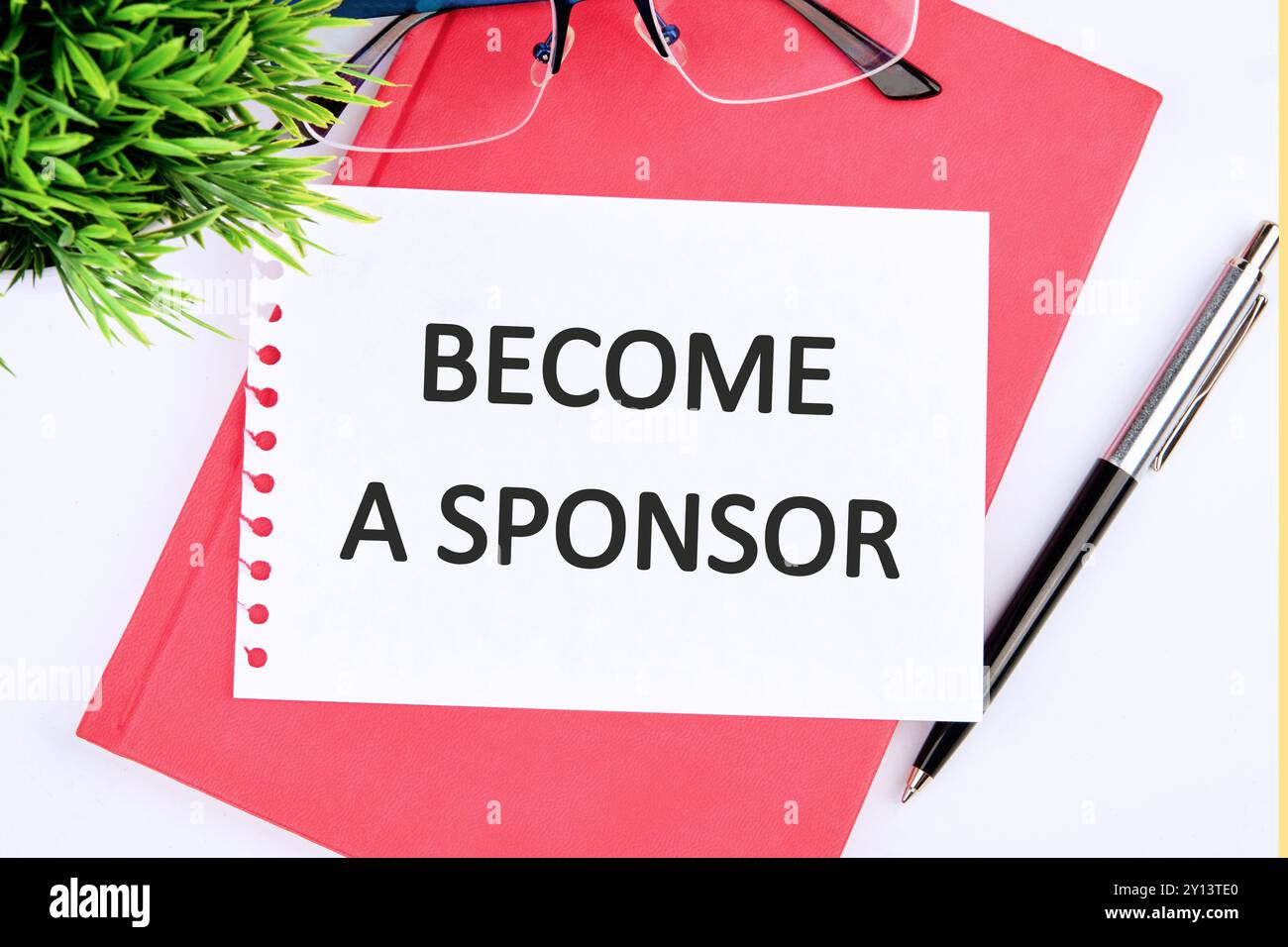 Business and Become a sponsor concept. Copy space. Concept word BECOME ...