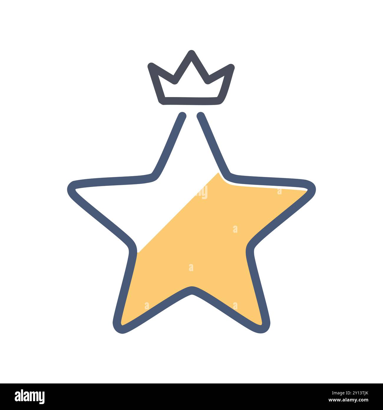 Star crown. Star with a crown on top, representing excellence, triumph ...