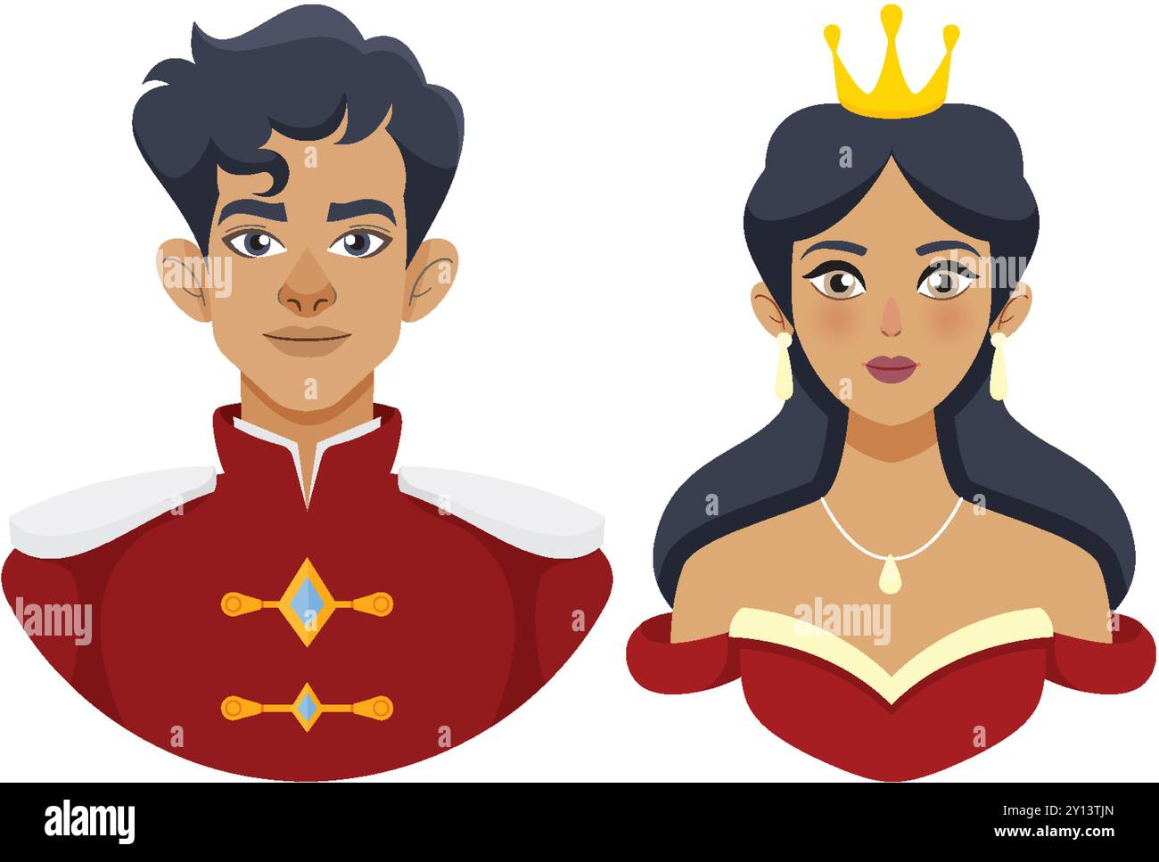 Illustration of a prince and princess Stock Vector Image & Art - Alamy
