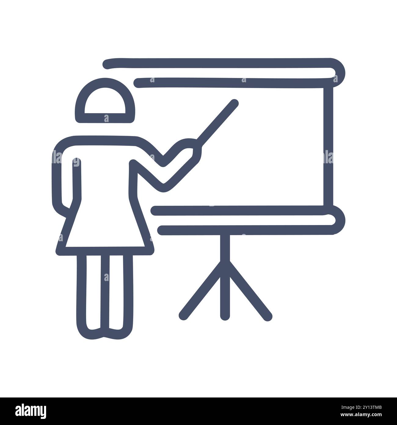 Woman presenting. Outline illustration of a woman giving a presentation ... Woman presenting. Outline illustration of a woman giving a presentation ...