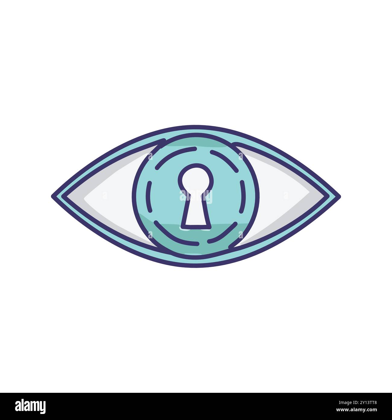Eye keyhole security. Eye with keyhole, representing privacy and ...