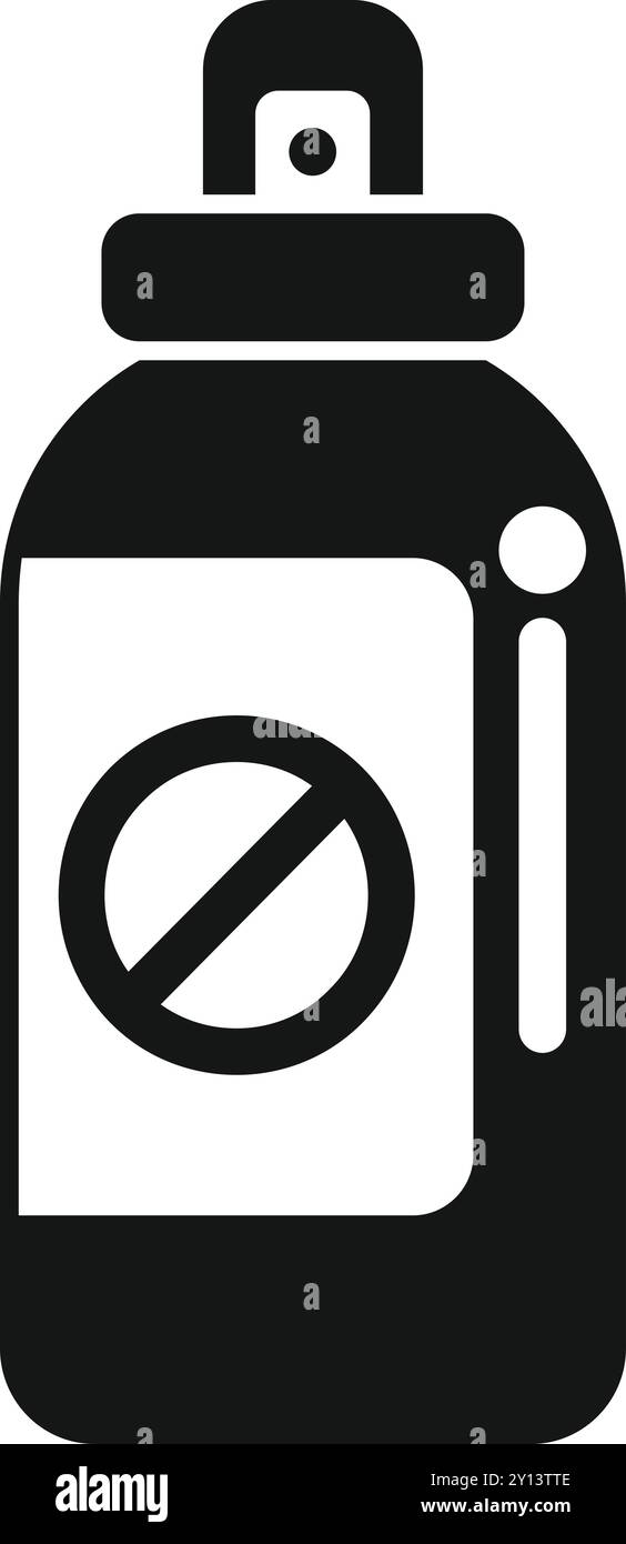 Repellent spray bottle with stop sign indicating protection against ...