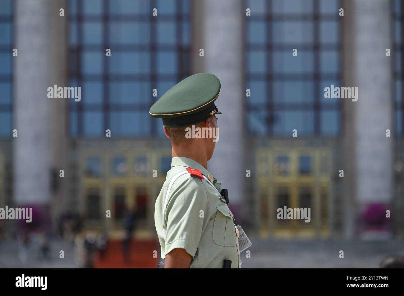 Peking, China. 05th Sep, 2024. A guard of the Chinese People's ...