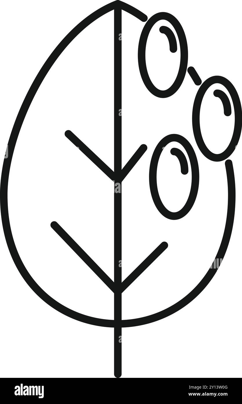 Simple line drawing of an olive branch representing peace and harmony ...