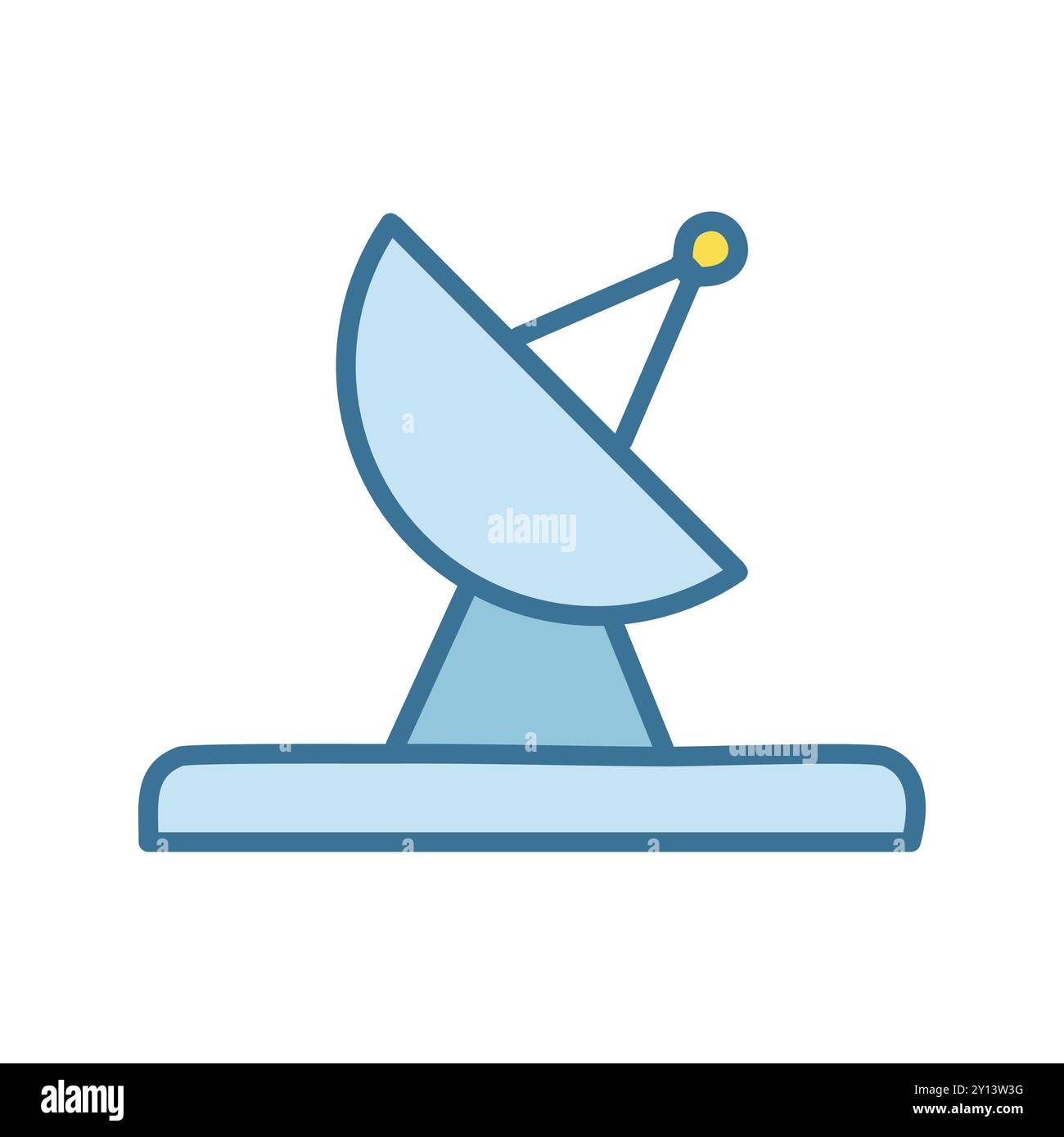 Satellite dish icon. Blue satellite dish icon isolated on white ...