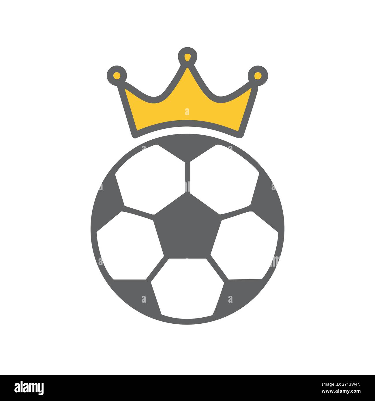 Soccer king. Soccer ball with crown, symbolizing champion, winner ...