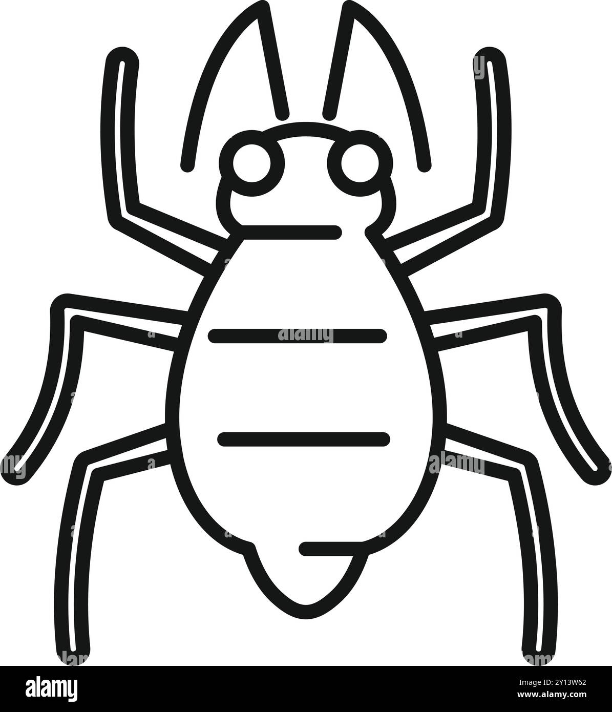 Big bug with six legs crawling icon in simple style isolated on white ...