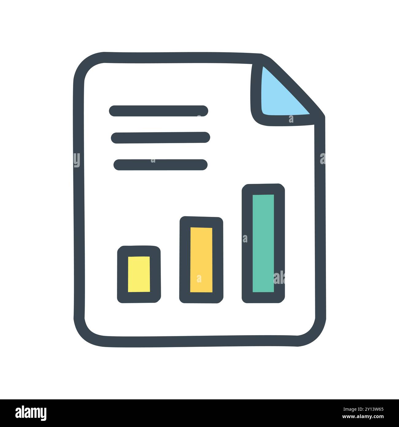 Report chart. A colorful bar chart showing growth trends, progress, and ...