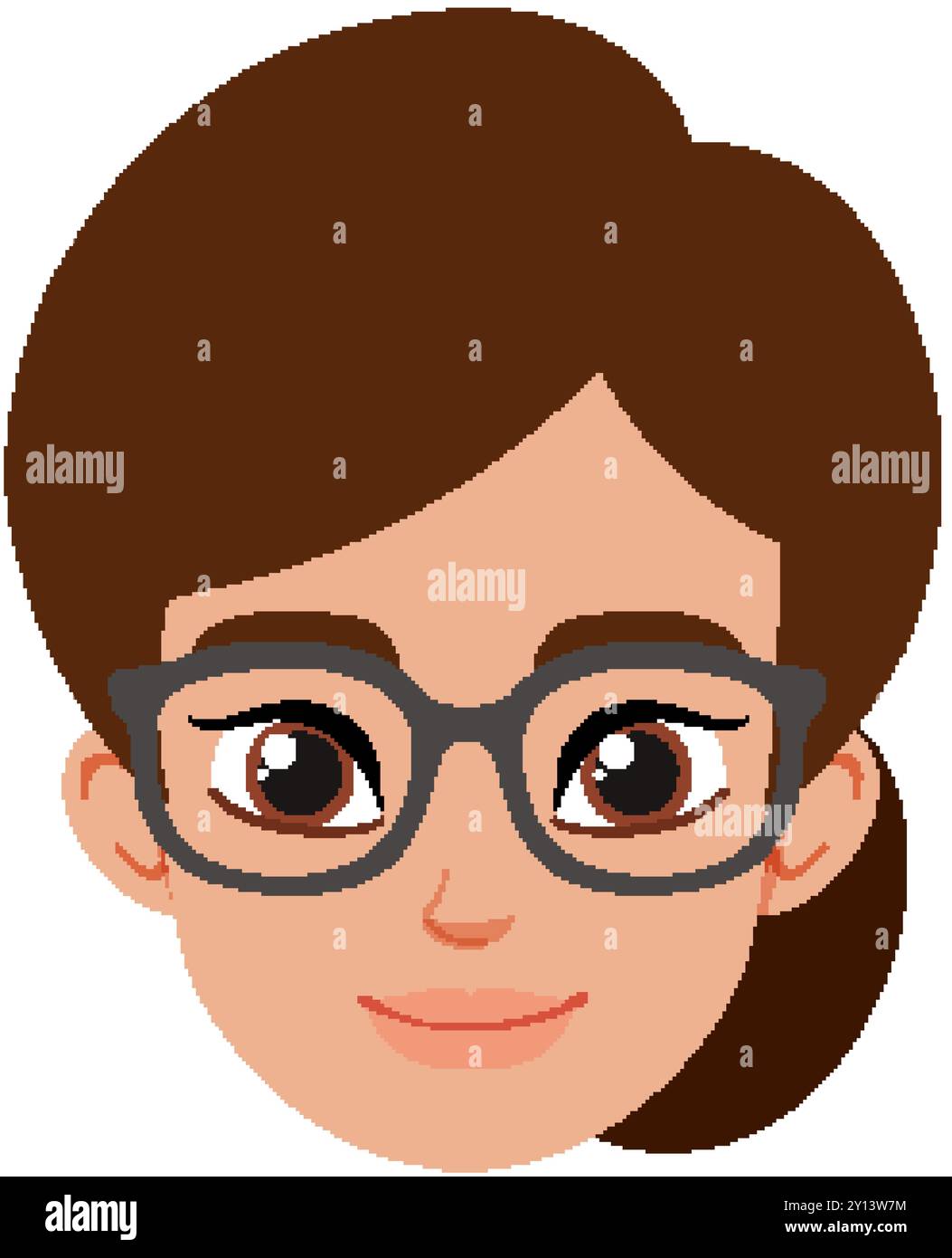Vector illustration of a smiling woman Stock Vector Image & Art - Alamy