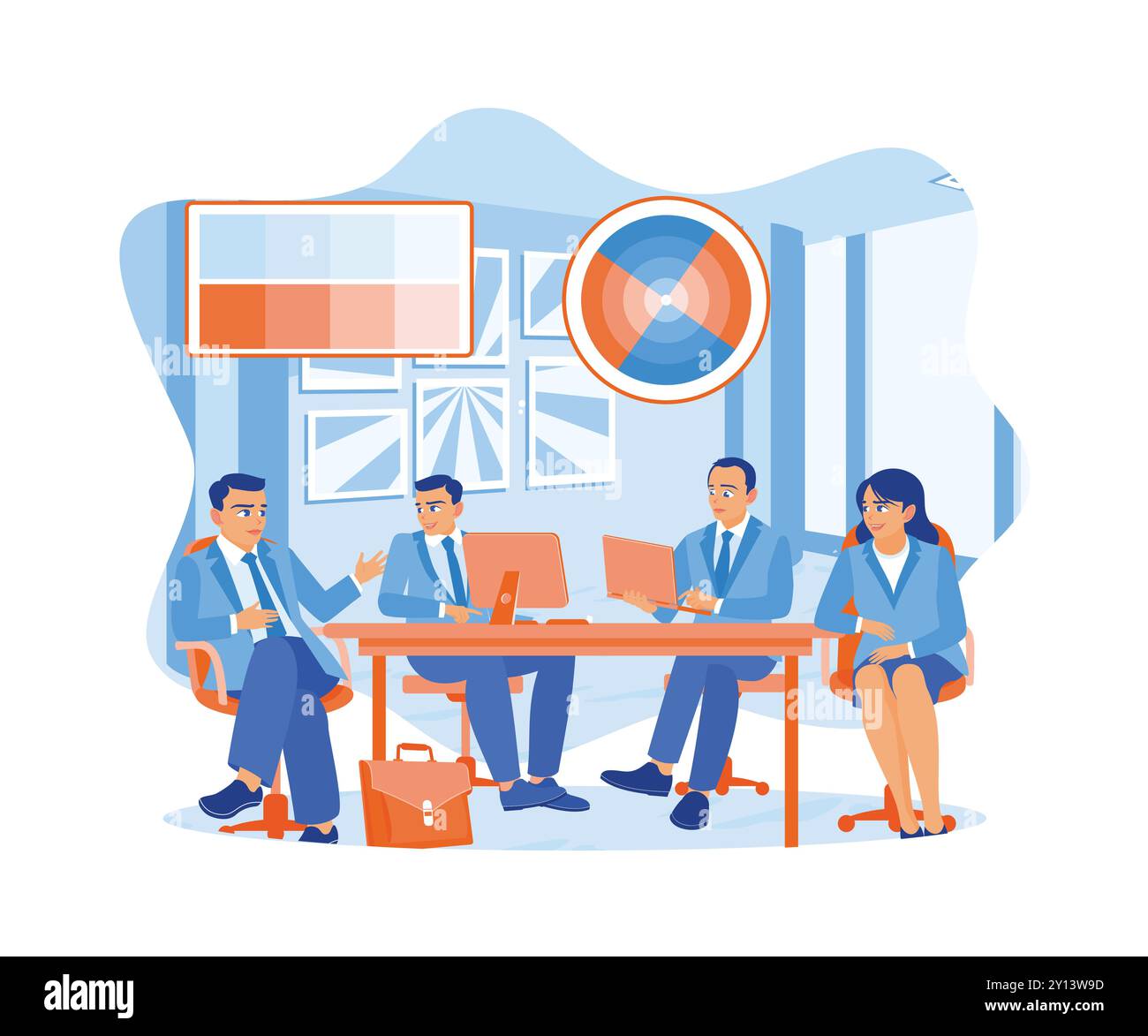 Man woman brainstorming ideas plan Cut Out Stock Images & Pictures - Alamy