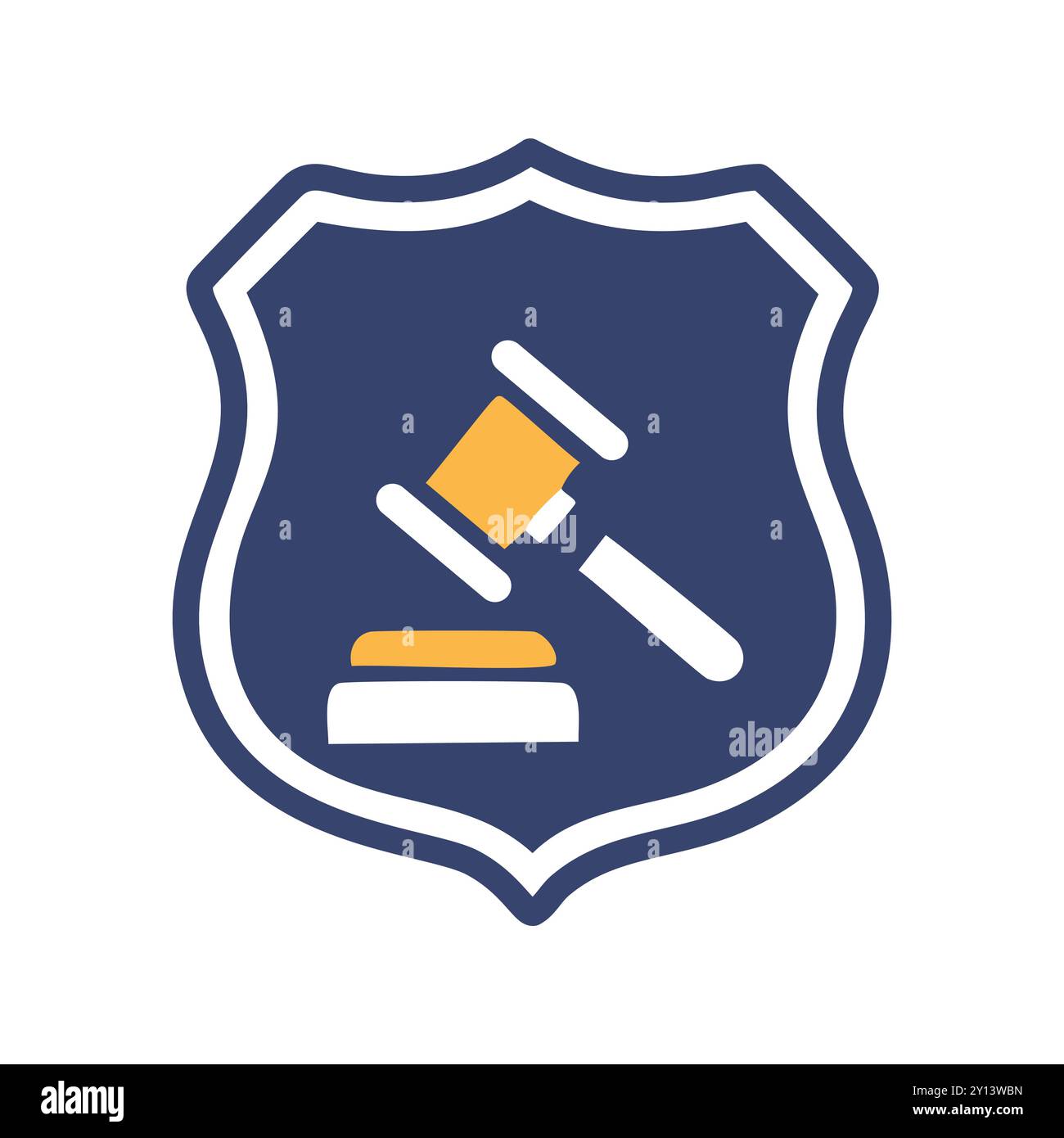Law shield icon. Shield with gavel symbolizing legal protection ...