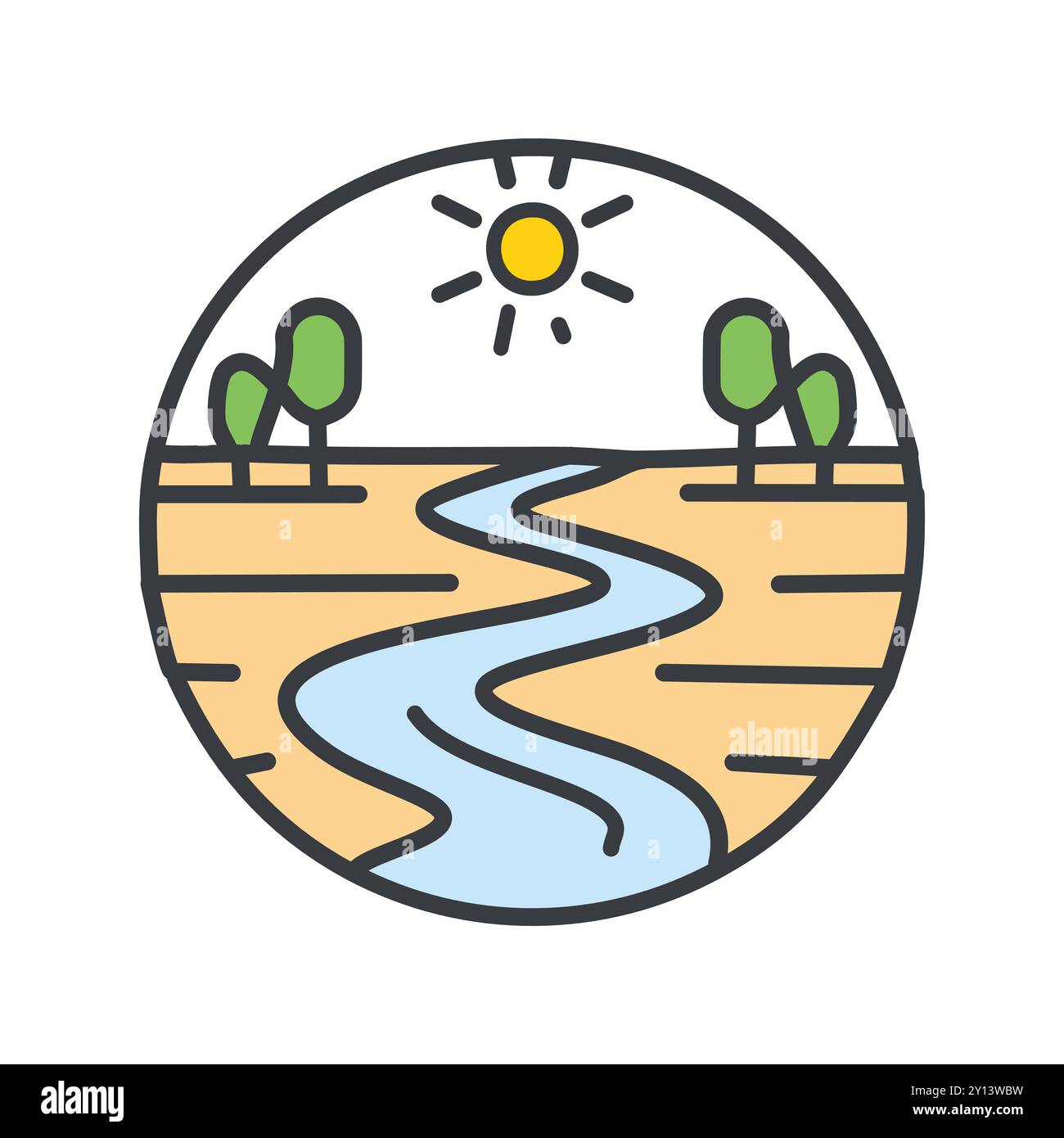 Winding river Stock Vector Images - Alamy