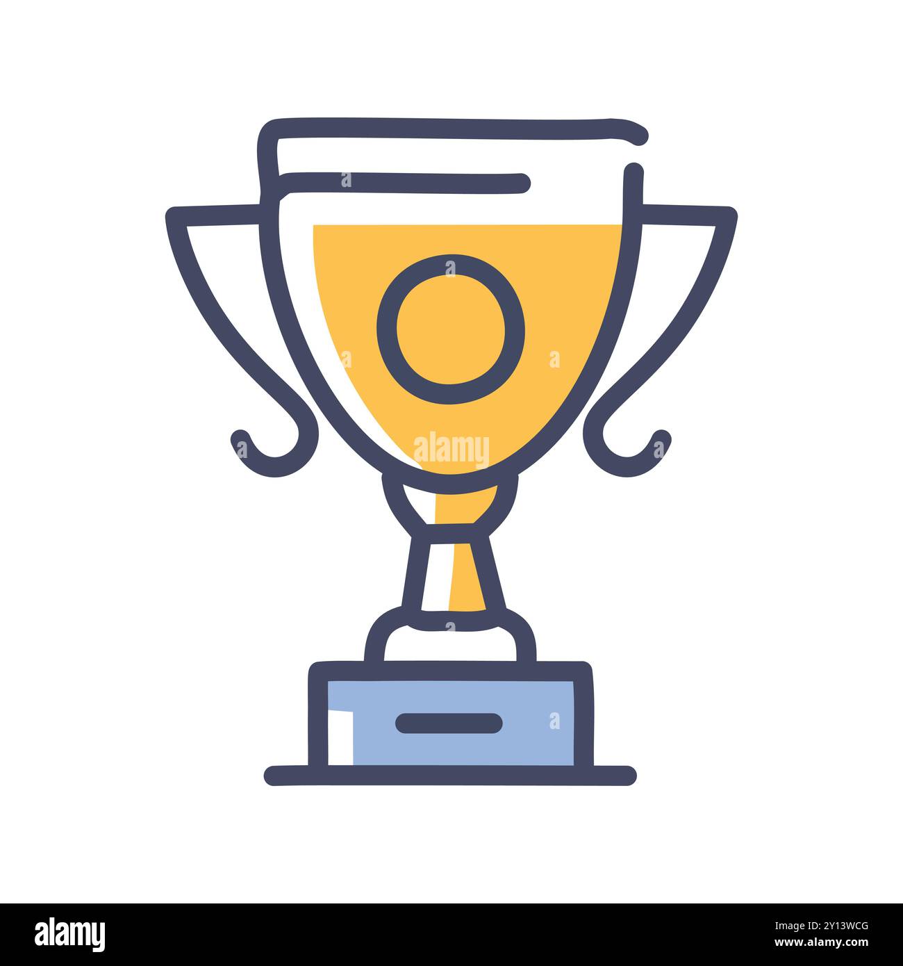 Gold trophy cup. Gold trophy cup illustration with blue base ...
