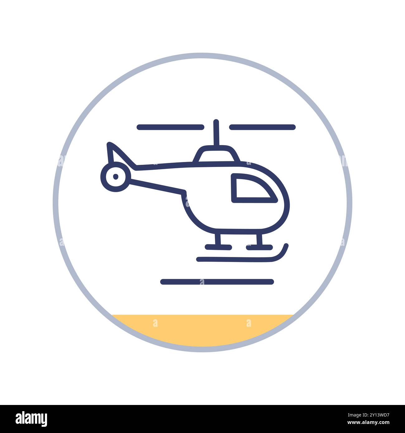 Helicopter icon. Simple line art illustration of a helicopter. Perfect ...