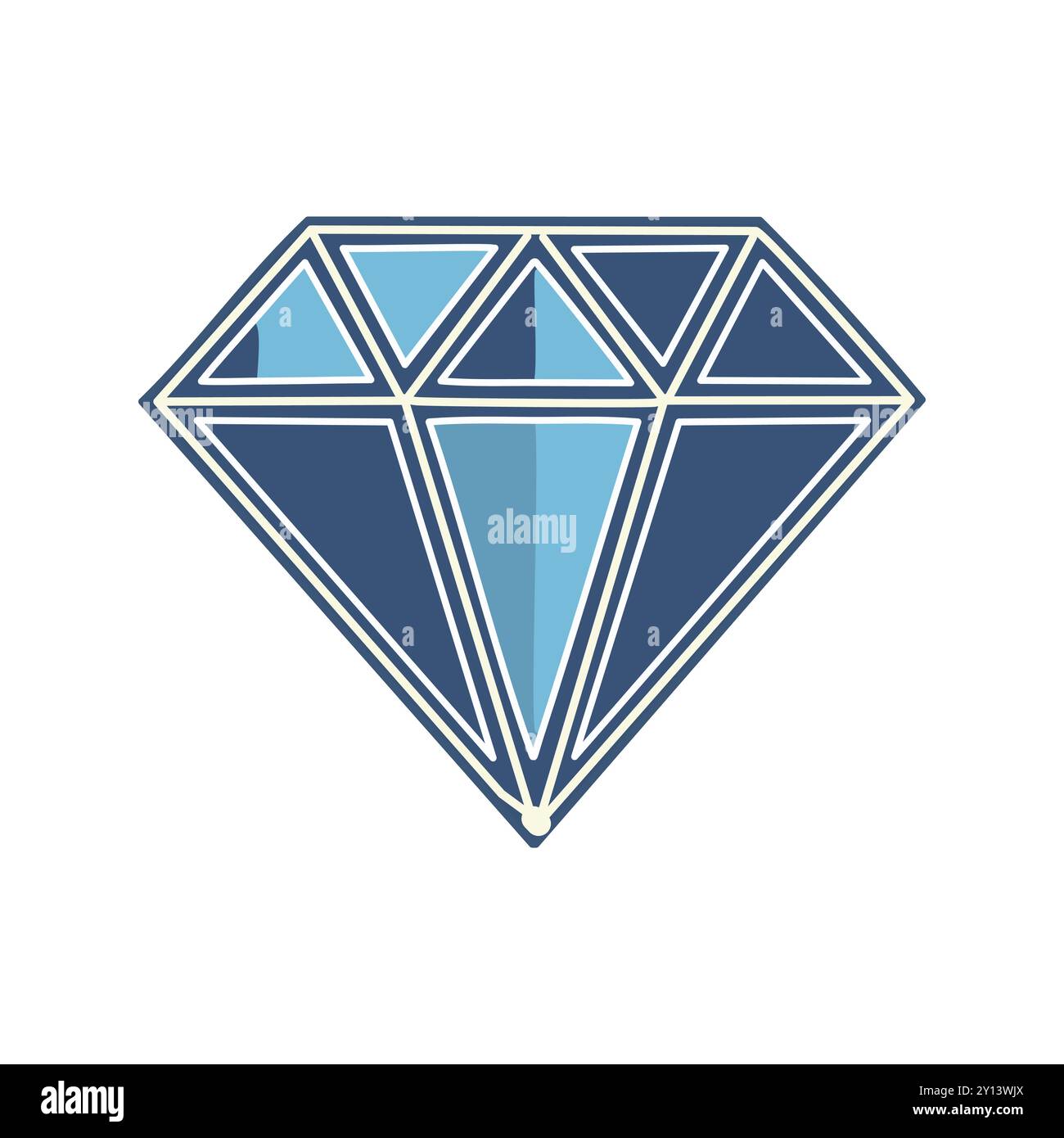 Simple blue diamond symbol Stock Vector Images - Alamy