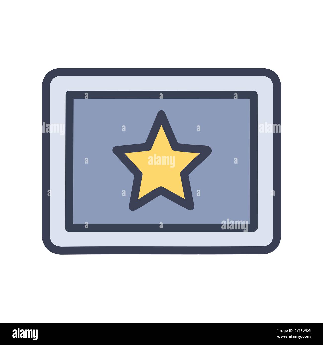 Star badge icon. A simple icon depicting a star inside a frame ...