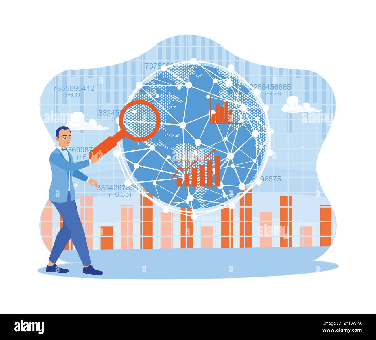 Analyze global economy Stock Vector Images - Alamy