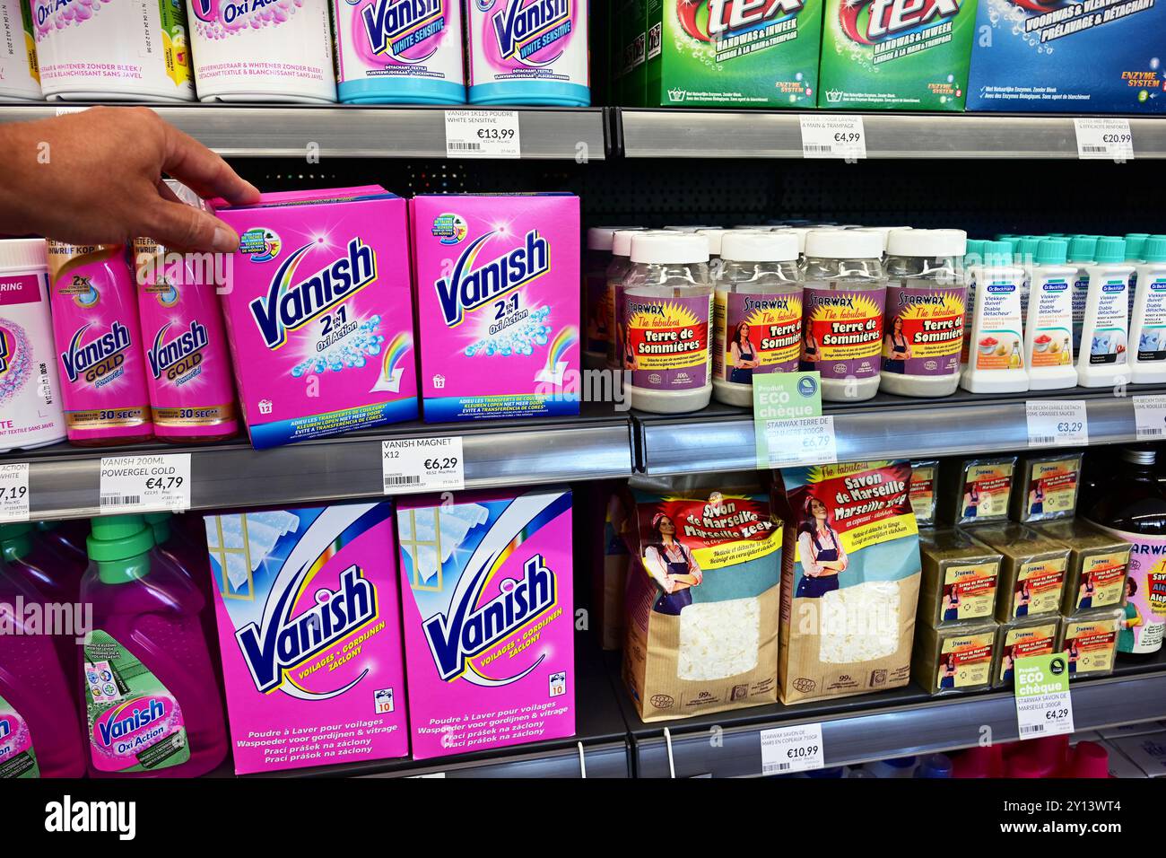 clean products in a shop Stock Photo - Alamy