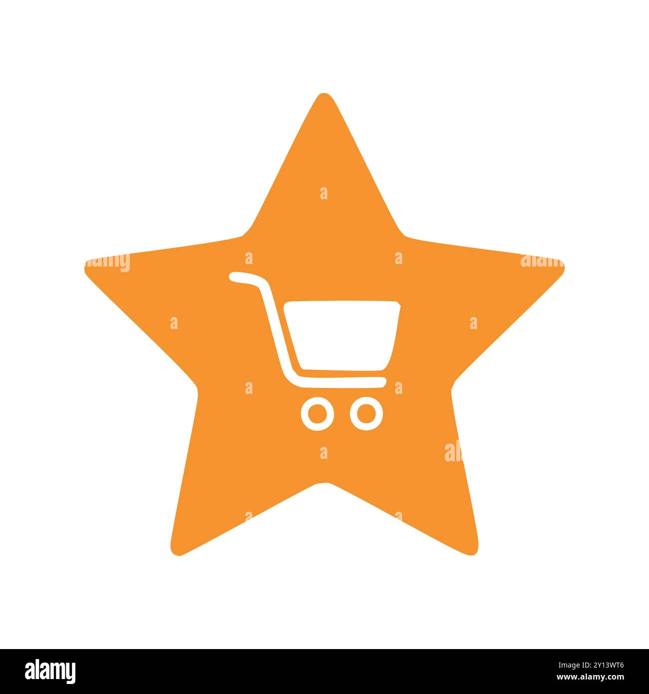 Star shopping cart. Star with shopping cart inside. Represents quality ...